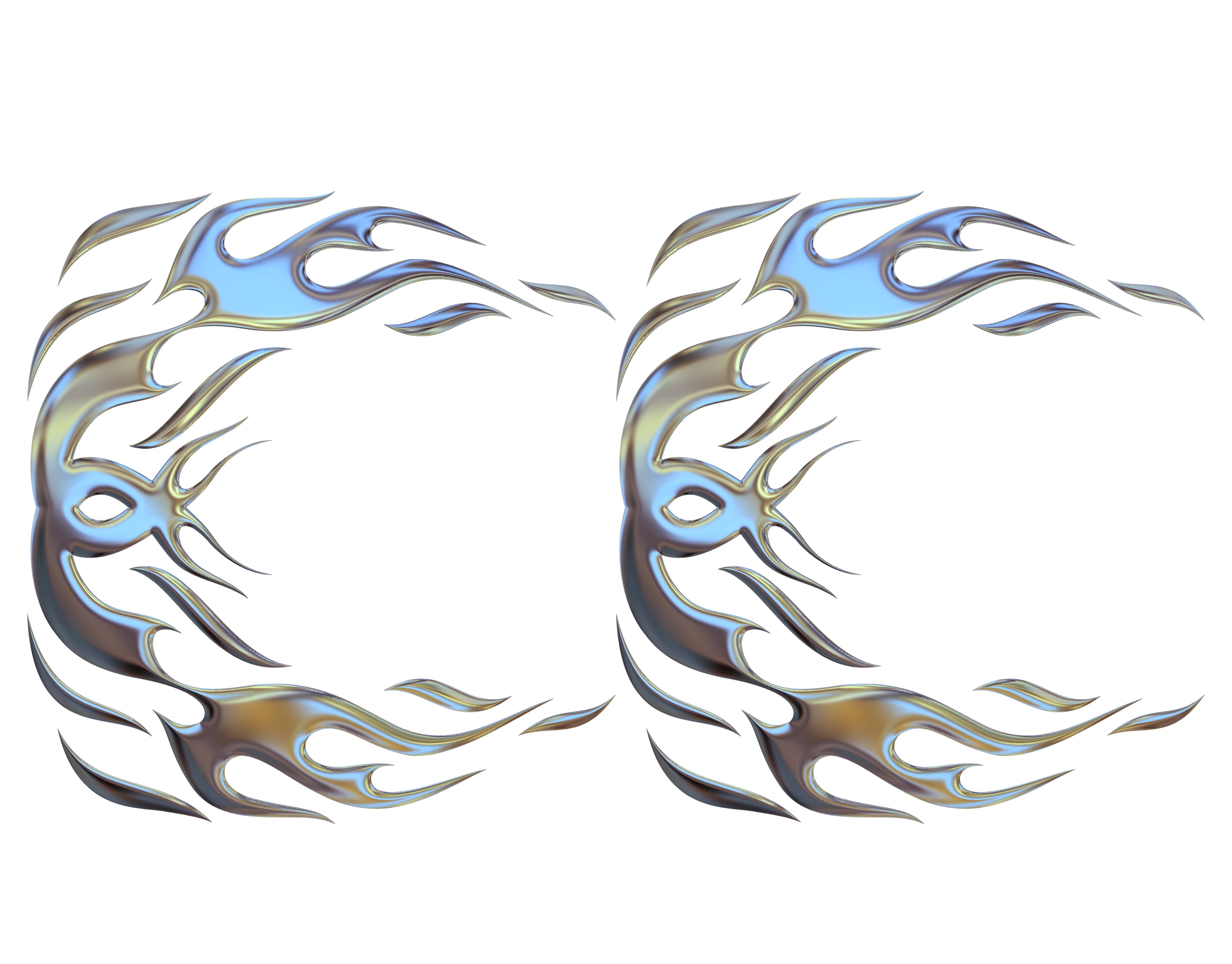 Chrome Flames Sneakal Sheet – Sneaker Decals